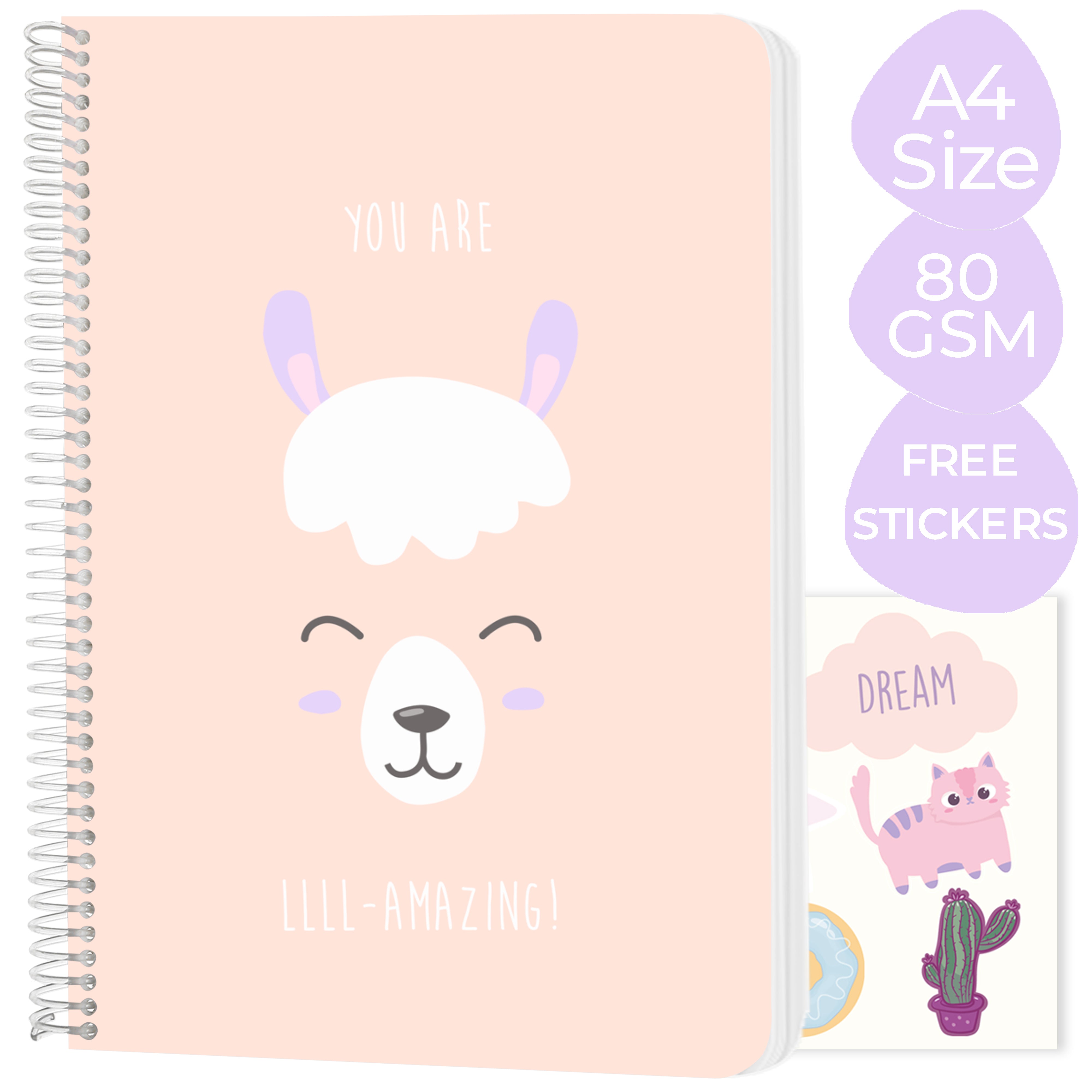 A4 spiral notebook "You are llll-amazing" – Purpulp Stationery
